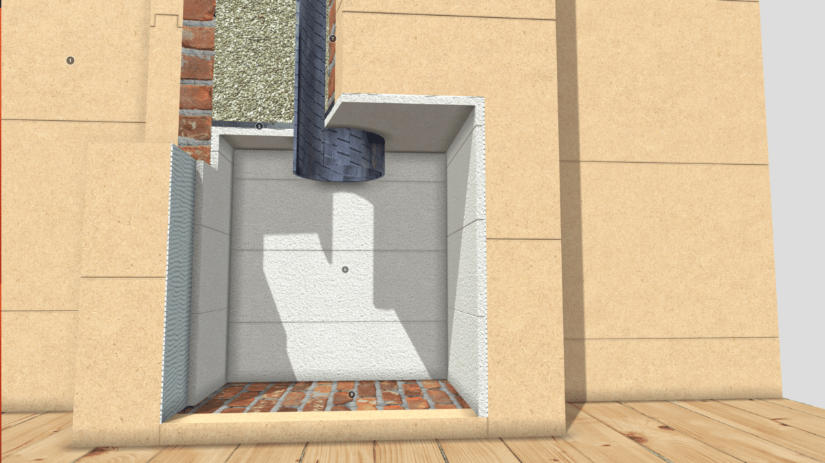 How to internally insulate around fire places - Back to Earth